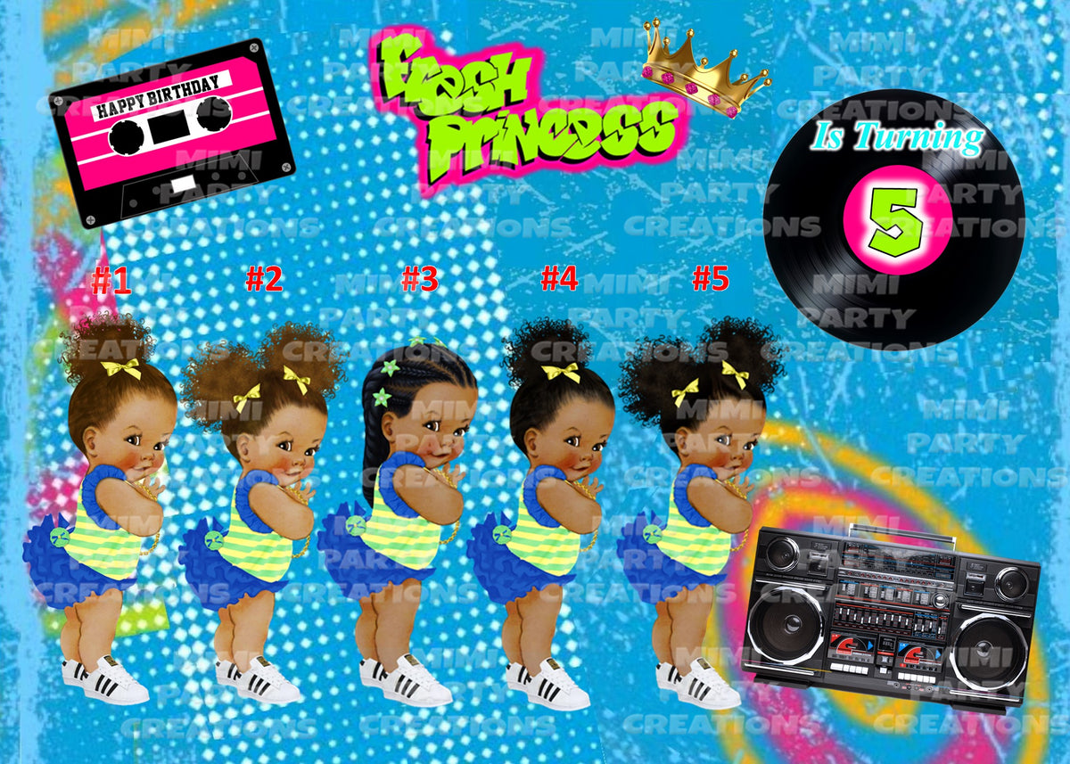 The Fresh Princess Baby - 5 x 7 Birthday Invitation - Digital Download ...